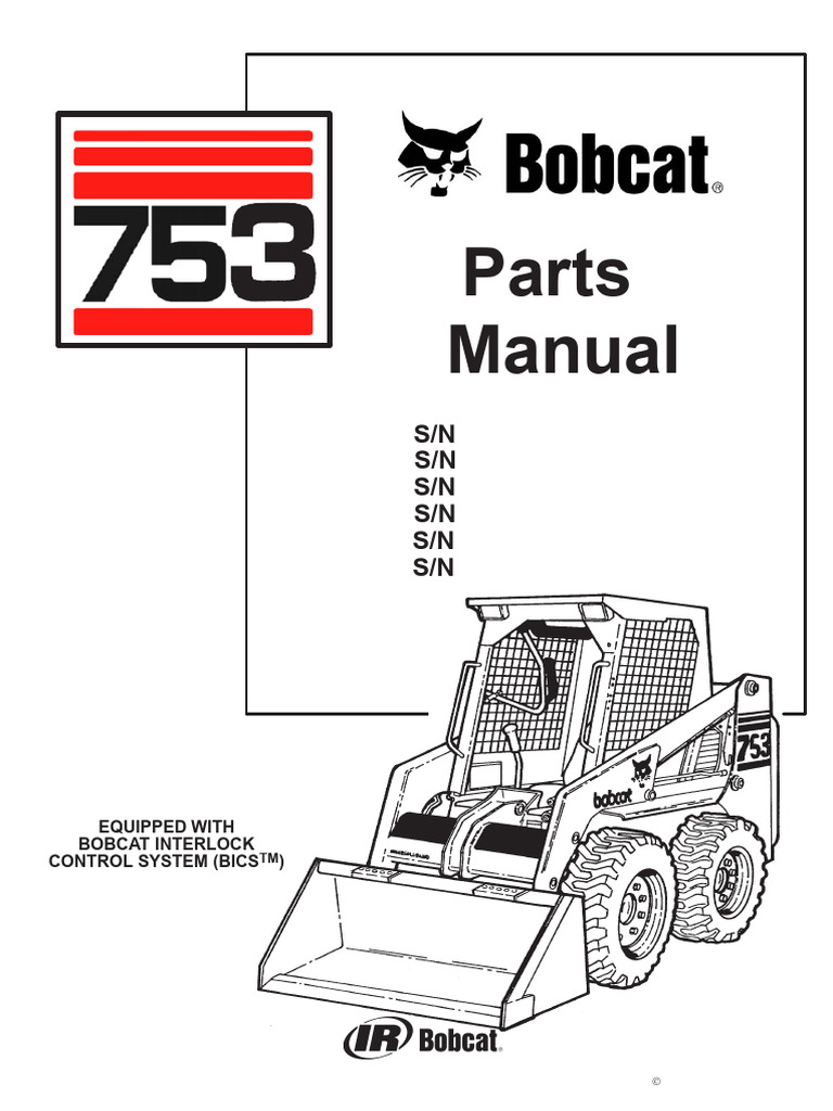 BOBCAT 753 753h Skid Steer Loader Parts Manualpdf - Compress 2 | PDF