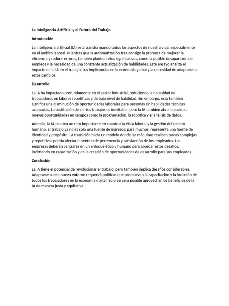 La Inteligencia Artificial Y El Futuro Del Trabajo Pdf 5113