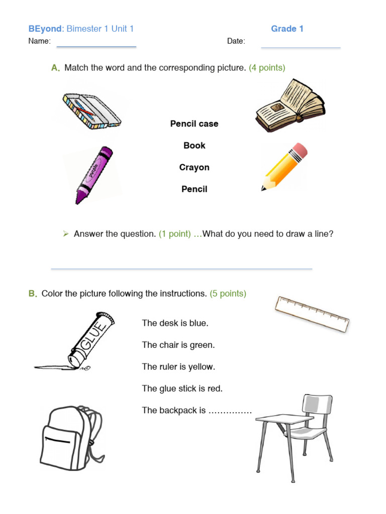 1 ° Exam 1er Bim | PDF