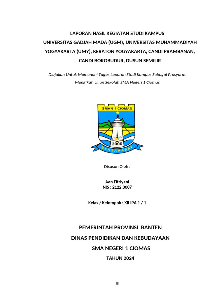 Aen Fitriyani STUDI KAMPUS 2024 | PDF