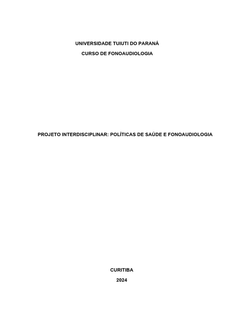 Projeto Pi 2024 | PDF | Saúde mental | Tabagismo