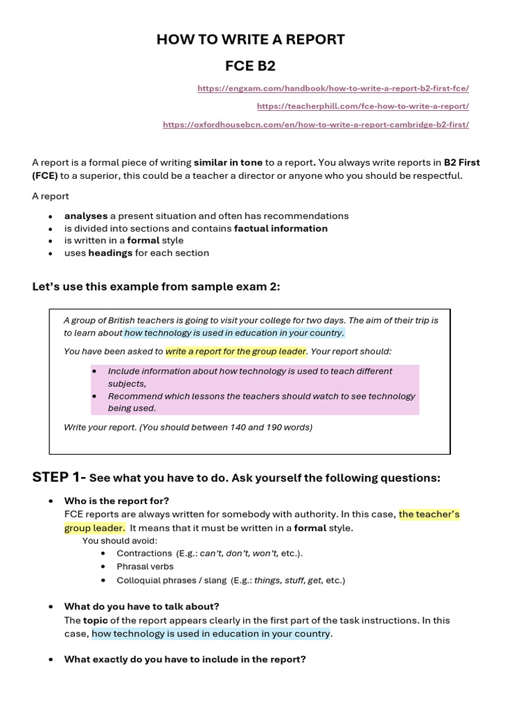 HOW TO WRITE... A REPORT | PDF | Geography | Paragraph