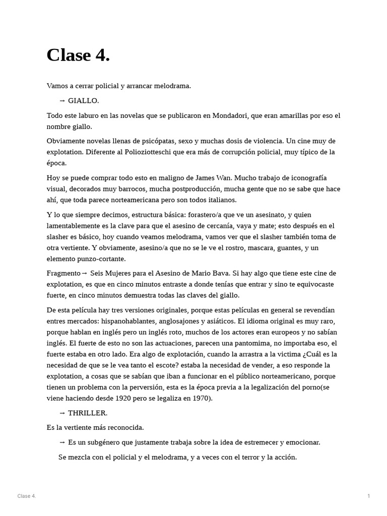 Clase 4.-1 | PDF | Nostalgia | Suspense (Género)