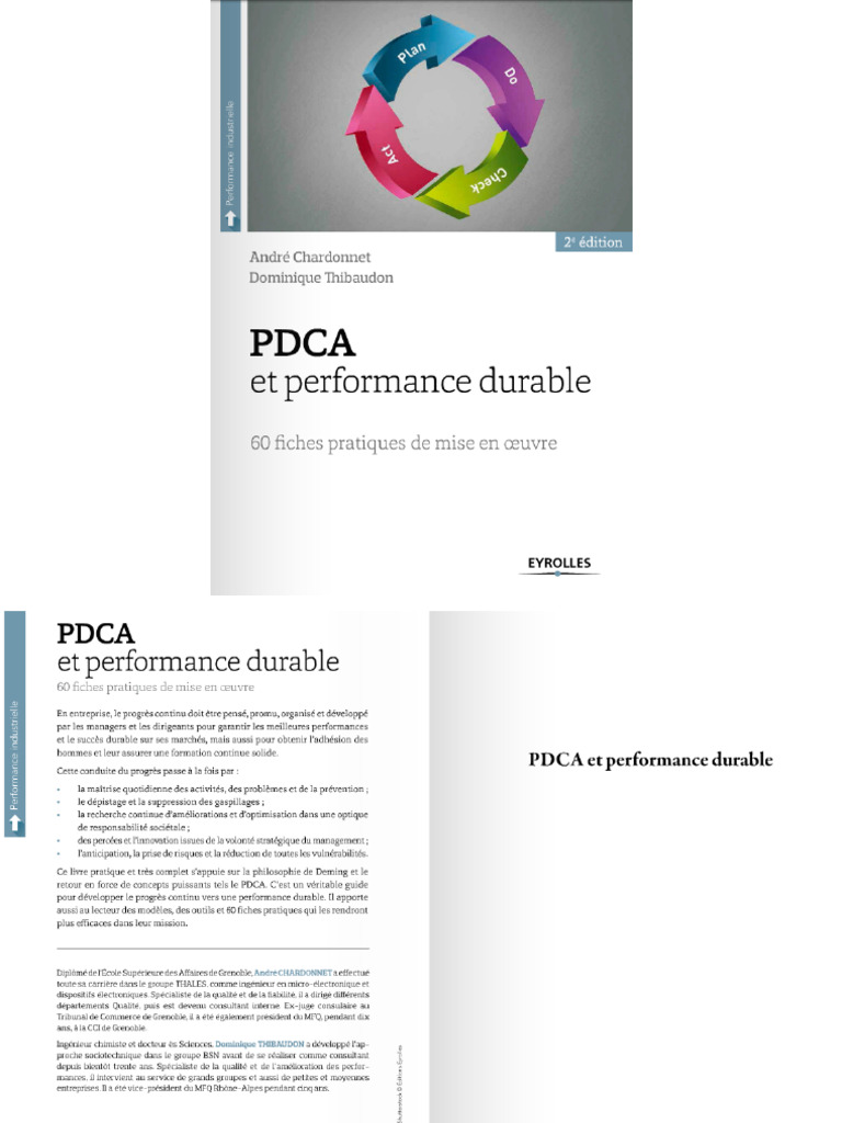 PDCA Et Performance Durable - 60 Fiches Pratiques de Mise en Oeuvre Ed. 2 | PDF