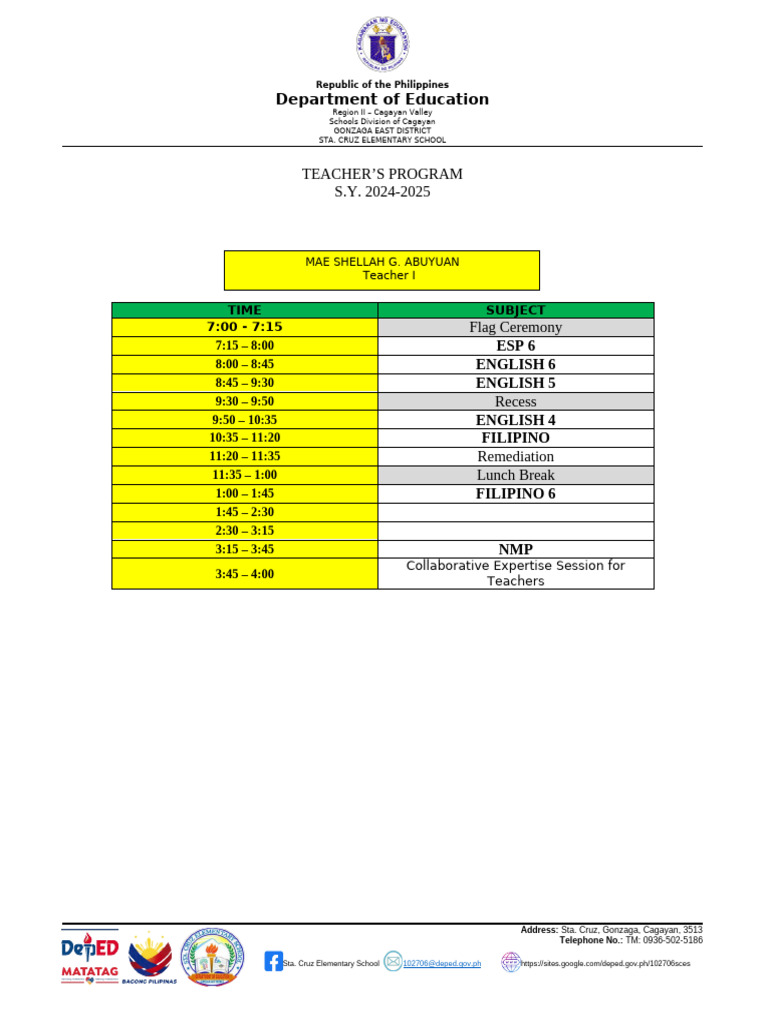 Teachers Program | PDF | Government | Philippines