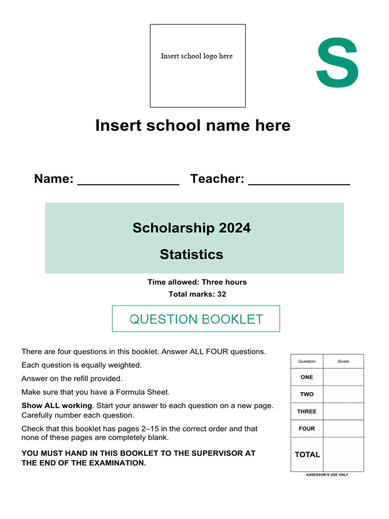 Statistics Schol 2024 MW | PDF | Multilingualism | Sampling (Statistics)