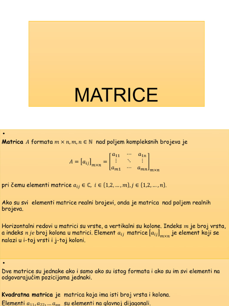 MATRICE | PDF