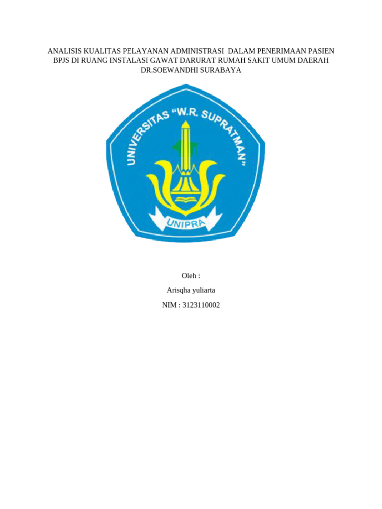 Kualitas Pelayanan BPJS di IGD RSUD Soewandi | PDF | Pengembangan Diri