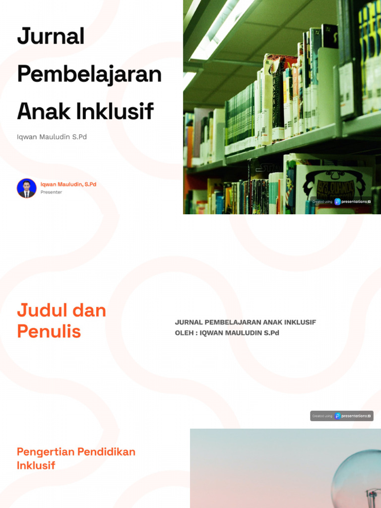 Jurnal Pembelajaran Anak Inklusif | PDF