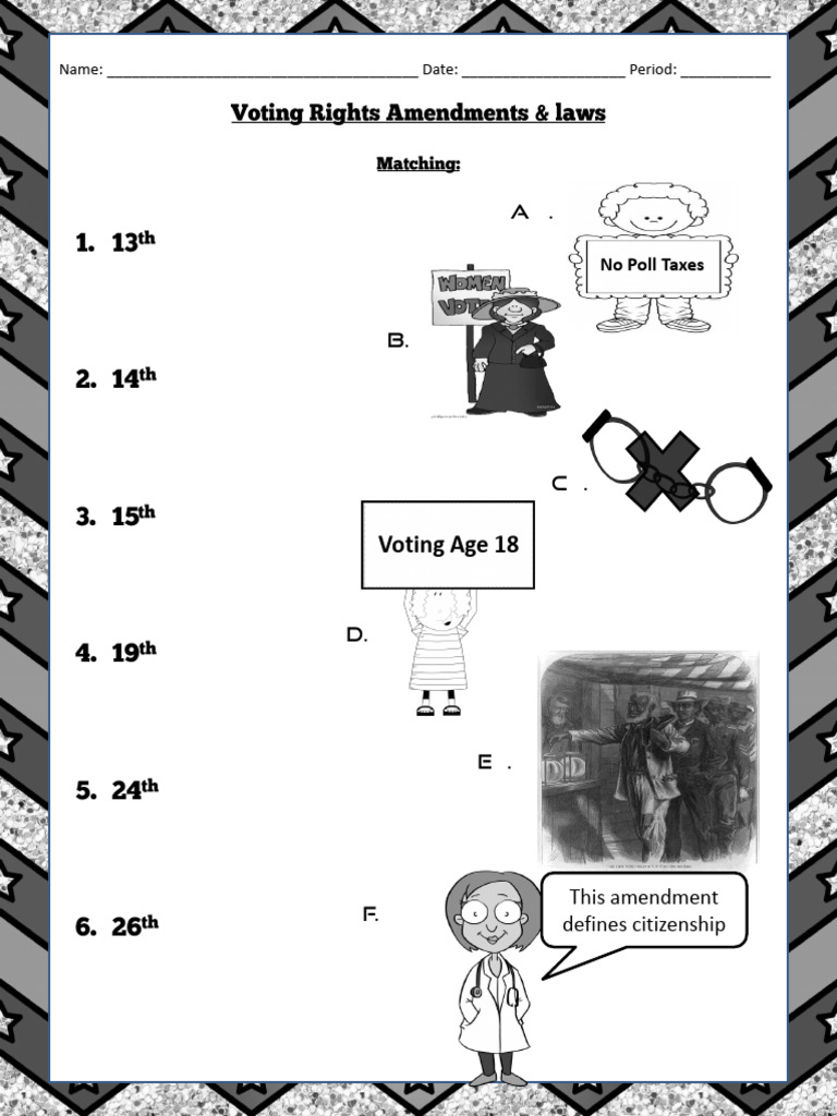 Voting Rights Amendments Overview | PDF | Suffrage | Voting Rights Act ...