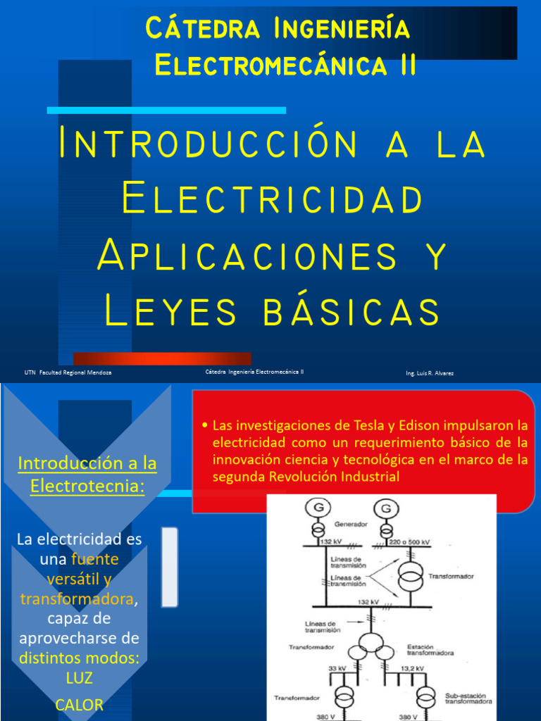 Clase 2 IEM II Introducción a la Electricidad rev2024 | PDF | Ingenieria Eléctrica | voltaje