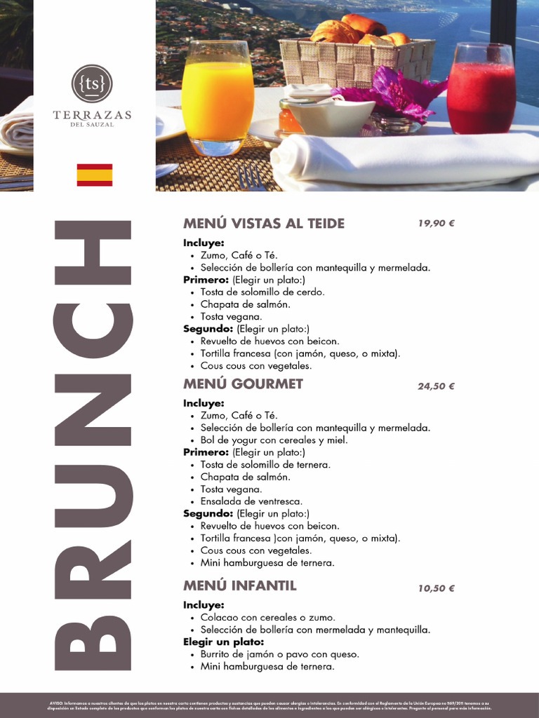 Brunch Terrazas Del Sauzal - Español | PDF
