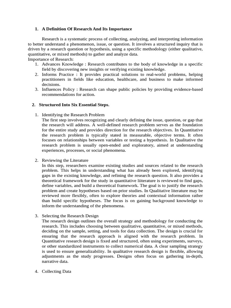 Research Essentials for Academics | PDF | Methodology | Quantitative ...