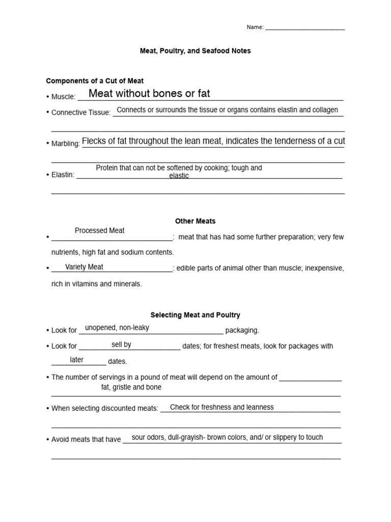 Meat and Poultry Selection Guide | PDF | Meat | Cooking