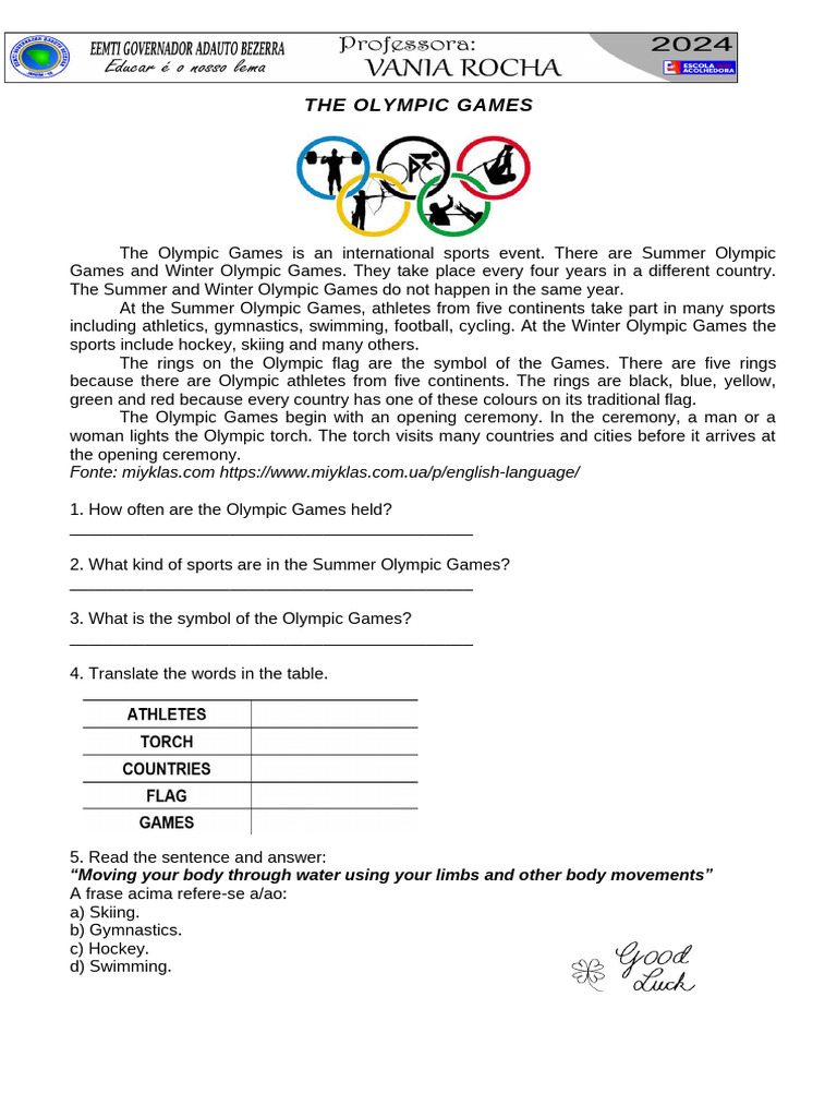 The Olympic Games Pdf