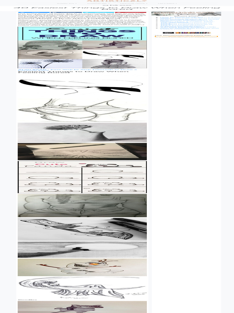 40 Easy Drawings for Boredom Relief | PDF | Paintings | Drawing