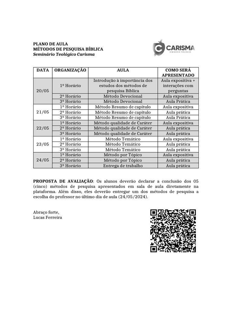 Plano de Aula MPB 1 2024 STC | PDF