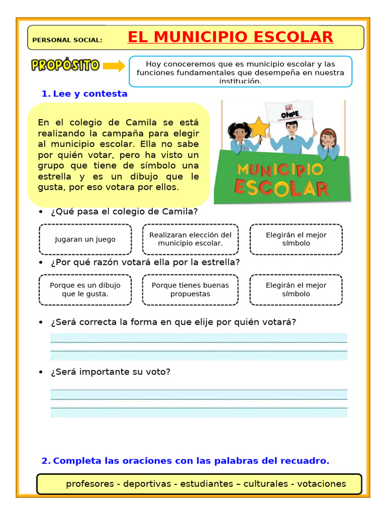 Propuestas para el Municipio Escolar | PDF | Alcalde