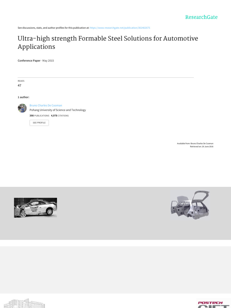 Bad Neuheim 2015 - Advanced UHSS Fromable Steel Solutions Auto ...