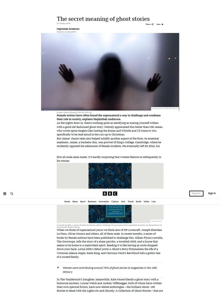 The Secret Meaning of Ghost Stories | PDF | The Yellow Wallpaper