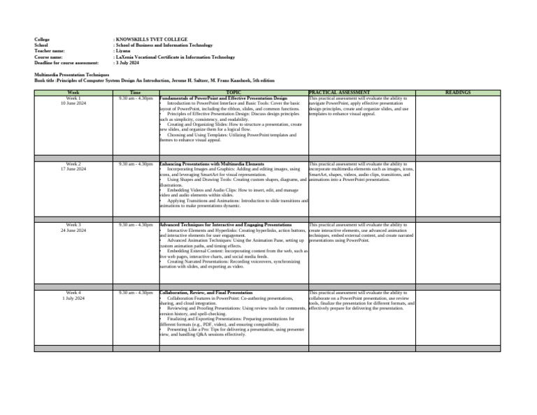 Template Syllabus | PDF | Microsoft Power Point | Multimedia Template Syllabus | PDF | Microsoft Power Point | Multimedia