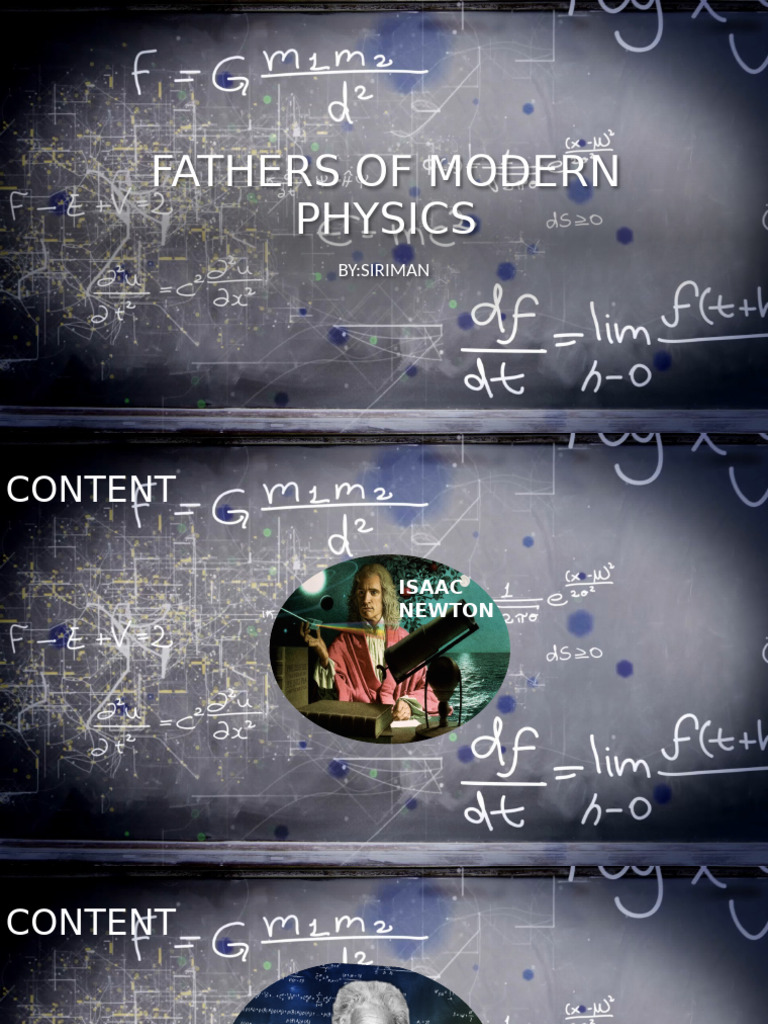 Fathers of Modern Physics | PDF