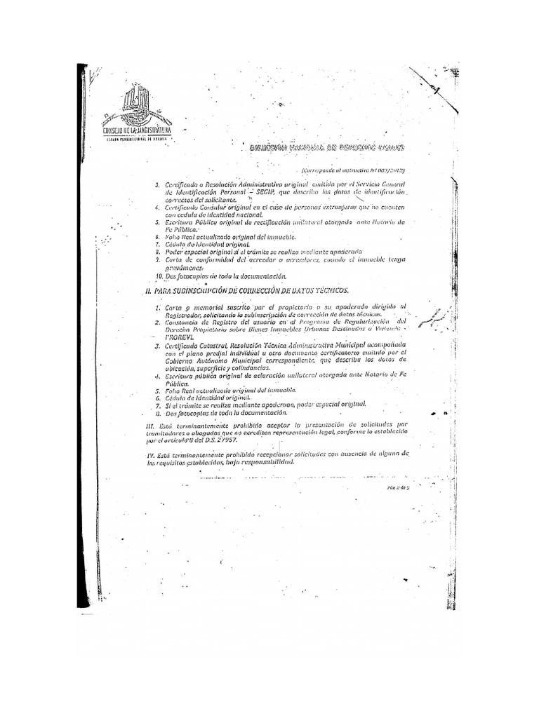 Requisitos Correccion de Datos Bienenes Imuebles 2 | PDF