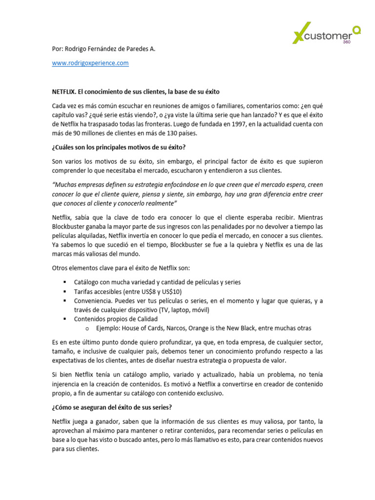 Artículo NETFLIX Segmentación | PDF | Netflix