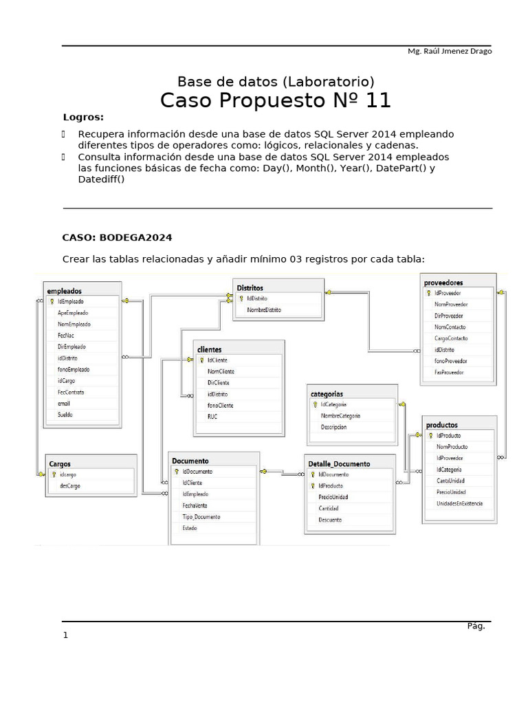 Consultas SQL Server 2014 con Funciones de Fecha | PDF | Bases de datos | SQL