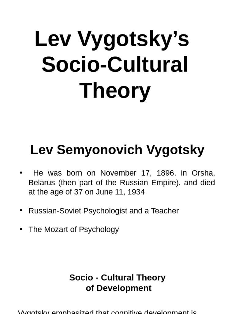 Lev Vygotsky 1 | PDF