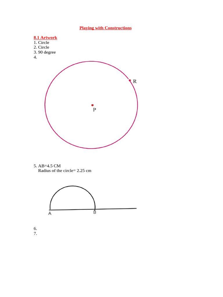 Construction Answer Key | PDF | Rectangle | Perpendicular