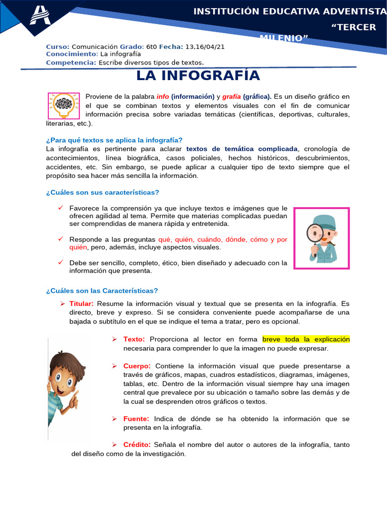 La Infografía y Sus Características | PDF | Infografia