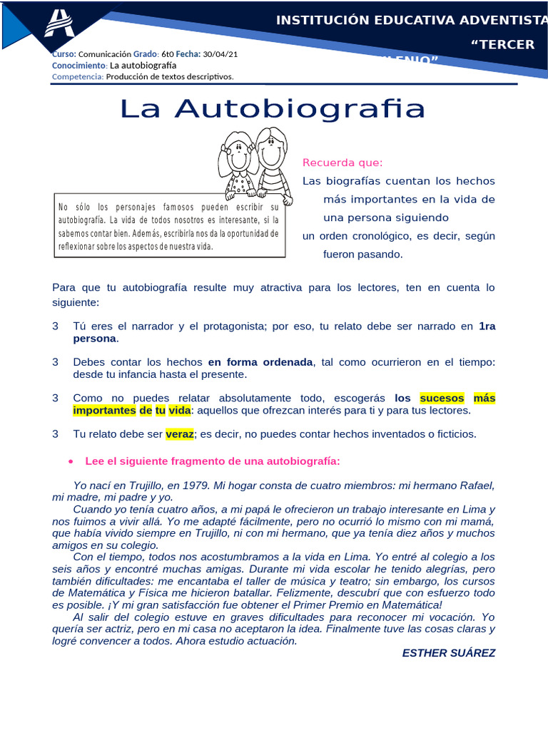 La Autobiografia - Comunicación | PDF | Autobiografías