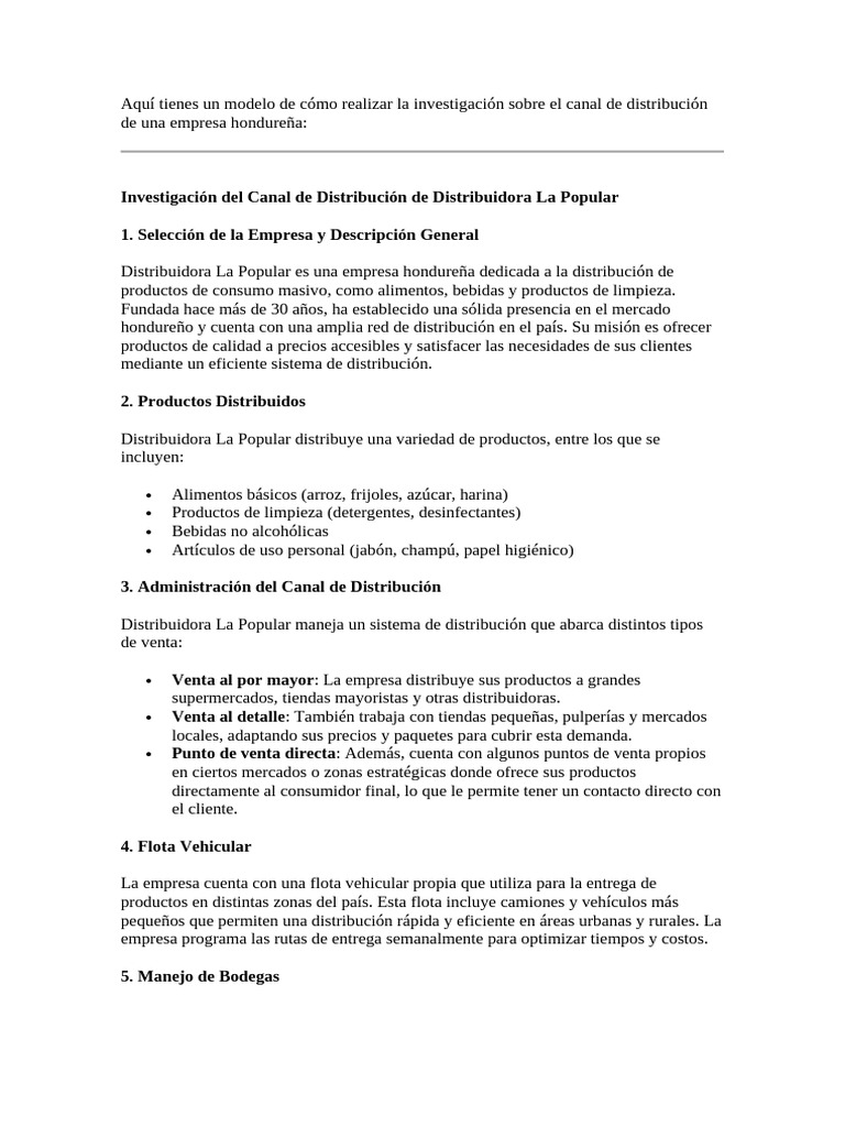 Aquí Tienes Un Modelo de Cómo Realizar La Investigación Sobre El Canal ... Aquí Tienes Un Modelo de Cómo Realizar La Investigación Sobre El Canal ...