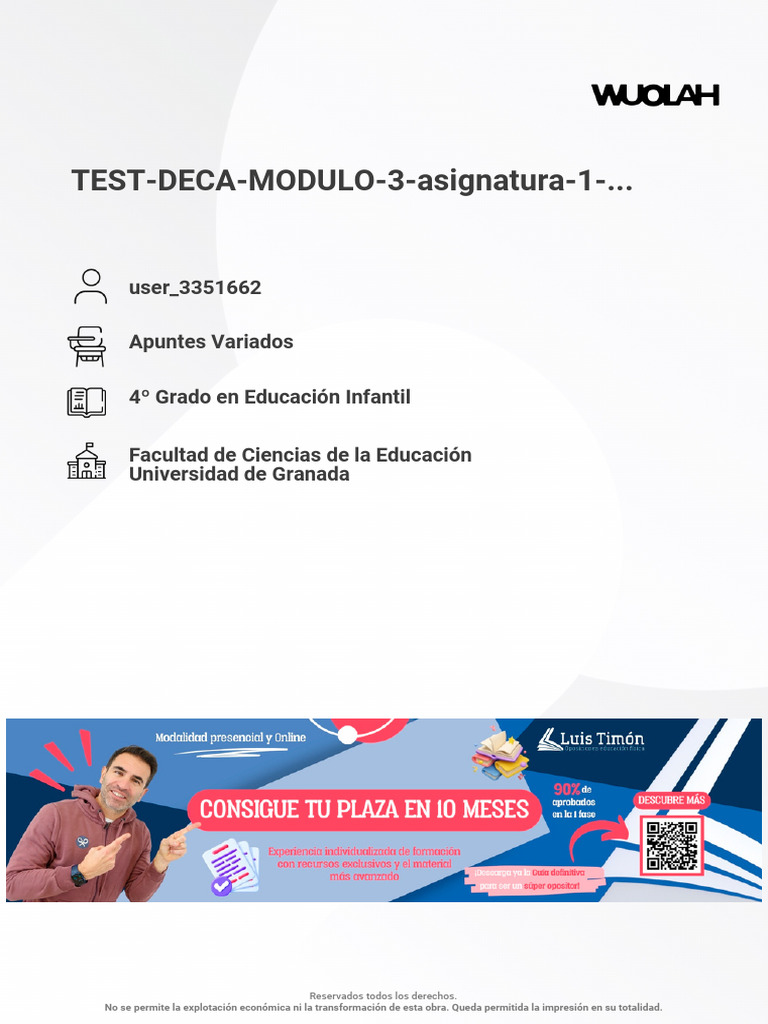 Wuolah Free TEST DECA MODULO 3 Asignatura 1 Actividad | PDF | Iglesia ...