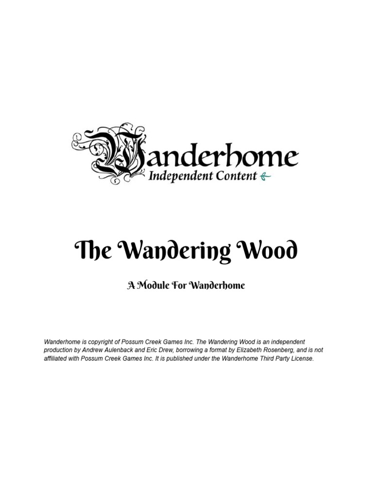 Module Wandering Wood | PDF | Home & Garden