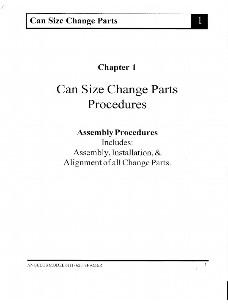 61h 62h Can Size Change Parts | PDF