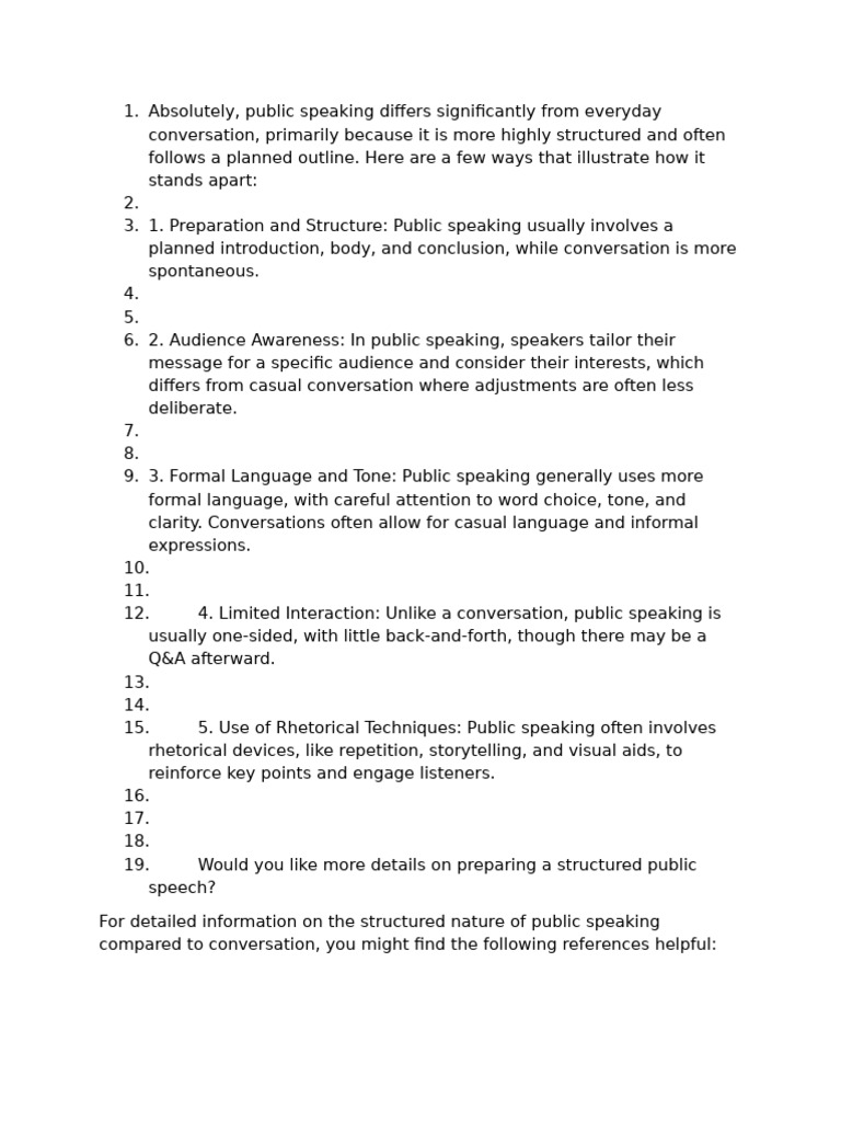 Public Speaking vs. Everyday Conversation | PDF | Social Media ...