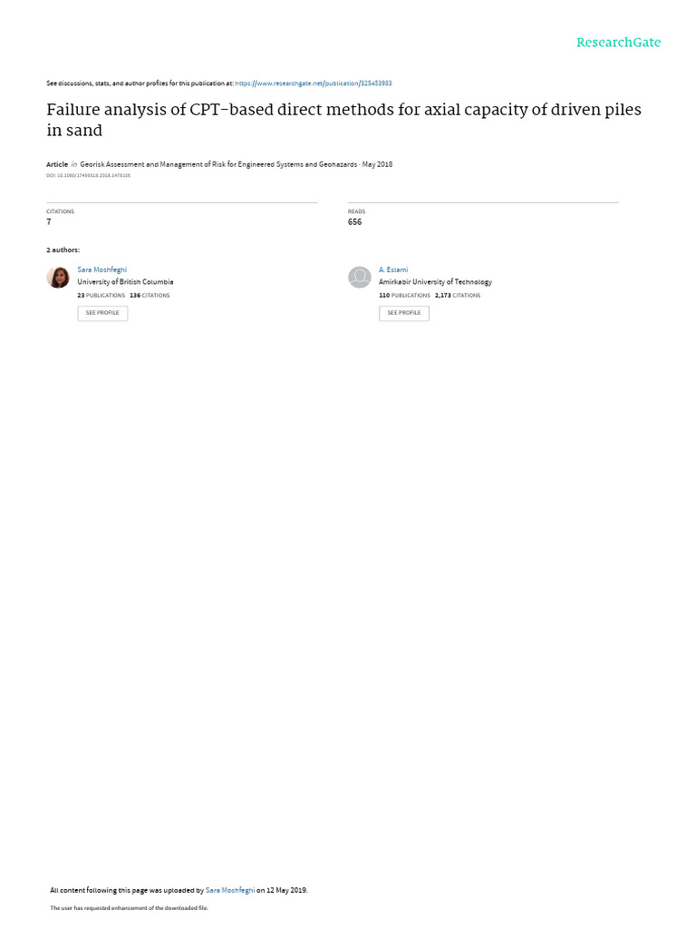 1.Failure Analysis of CPT-based Direct Methods For | PDF | Deep ...