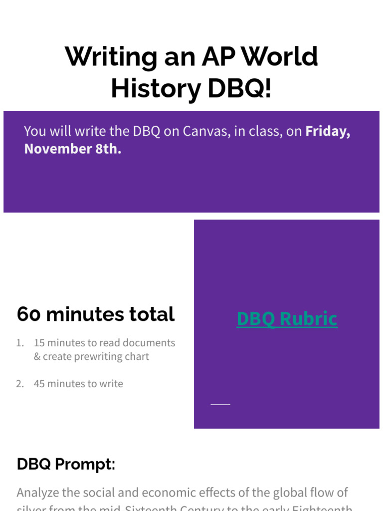 Writing An AP World History DBQ | PDF