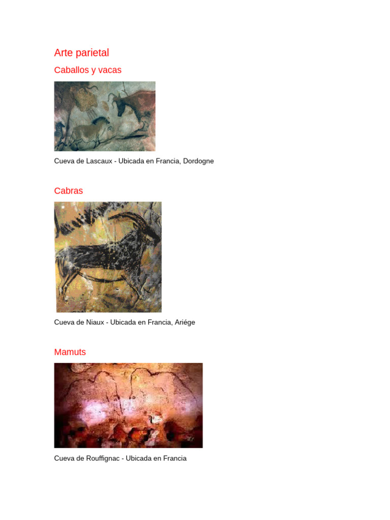 Arte Parietal en Cuevas de Europa | PDF | Viajes y turismo