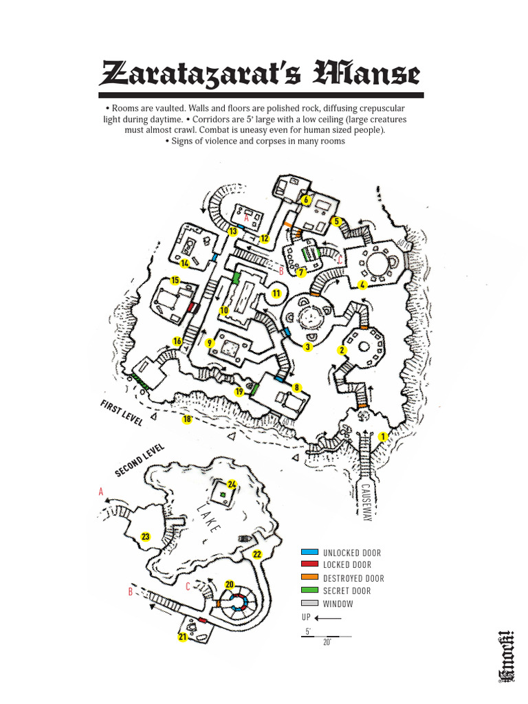 Zaratazarat's Manse Map | PDF