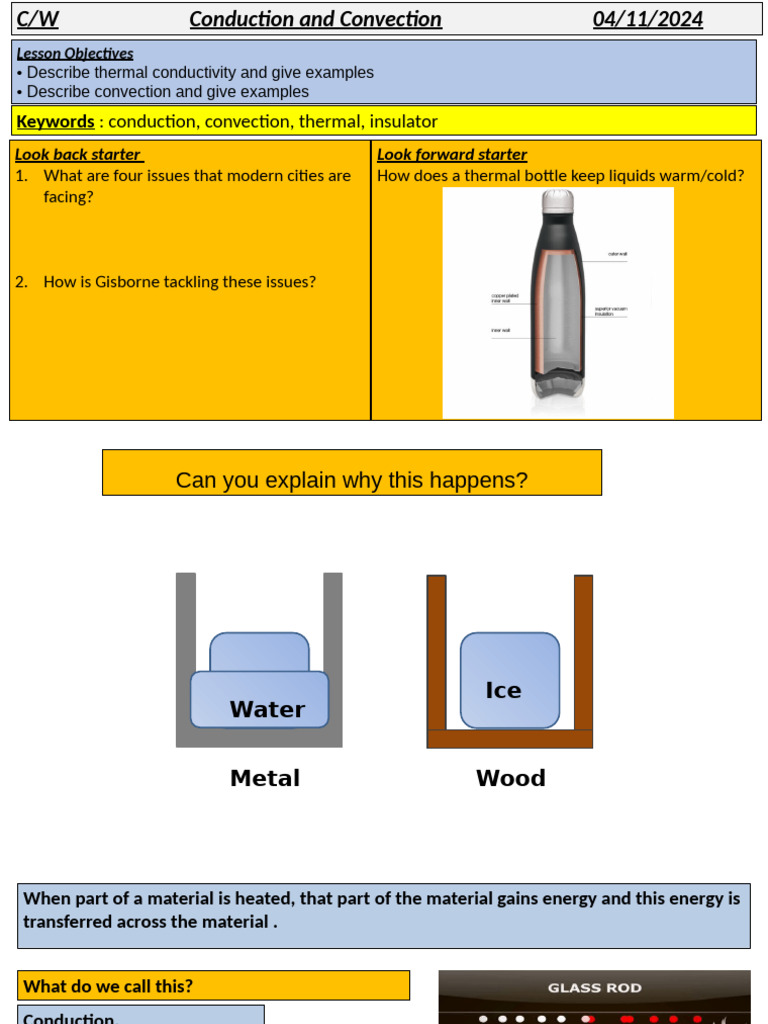 Conduction and Convection Explained | PDF | Thermal Conduction ...