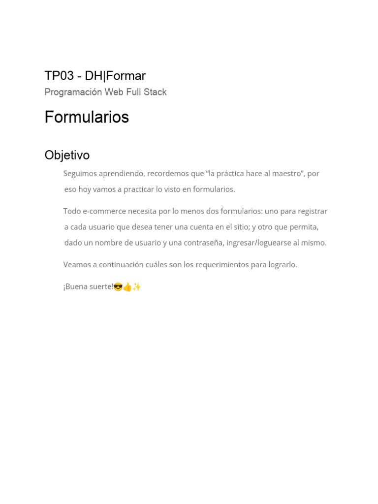 TP - 03 - Formularios | PDF | Crecimiento personal y profesional
