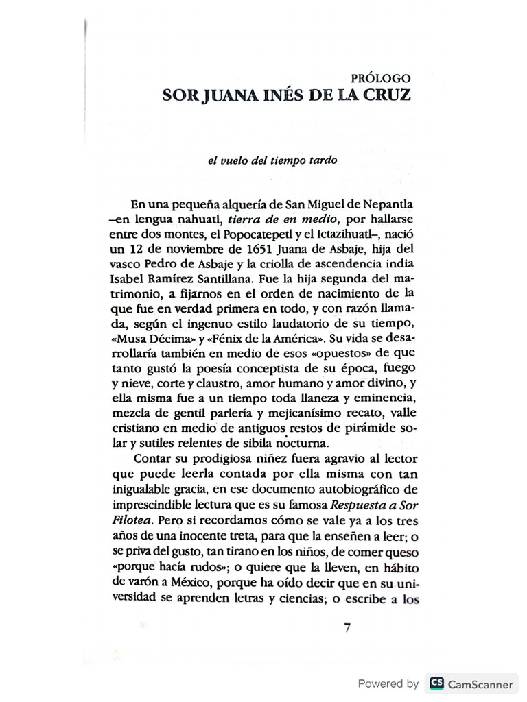 Prólogo de Fina, Antología de Sor Juana | PDF