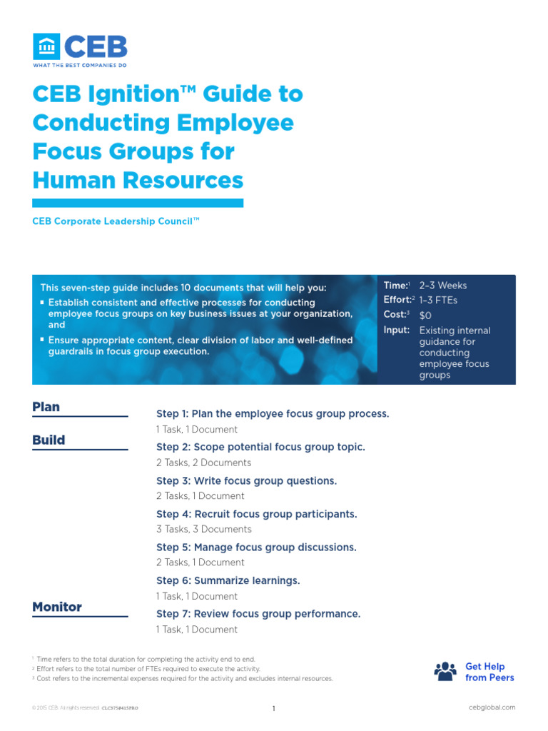 IGN - CLC - Employee Focus Groups | PDF | Focus Group | Information