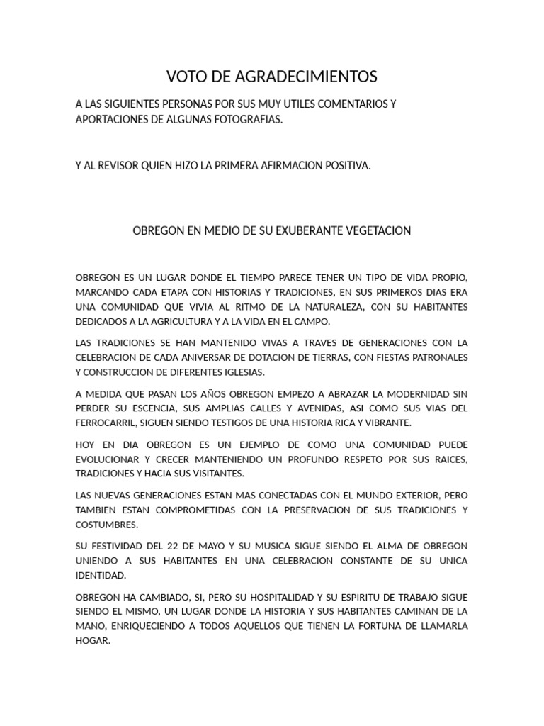 Historia y Tradiciones de Álvaro Obregón | PDF | México | Chiapas