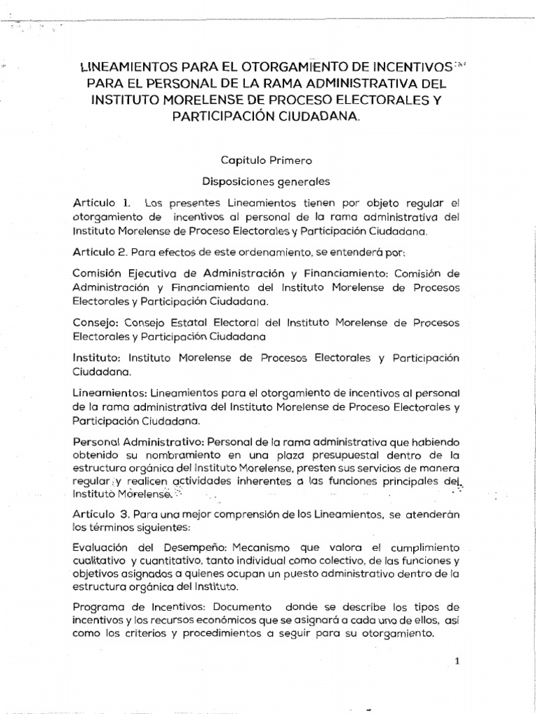 Incentivos Administrativos IMPEPAC | PDF | Participación pública ...