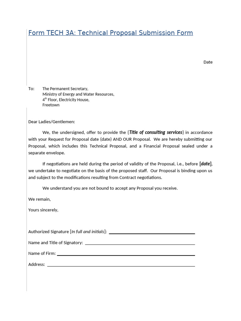 Technical Proposal - Example | PDF