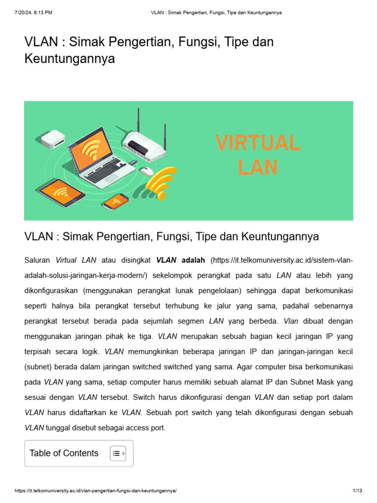 Panduan Lengkap VLAN untuk Jaringan | PDF | Komputer